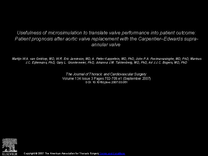 Usefulness of microsimulation to translate valve performance into