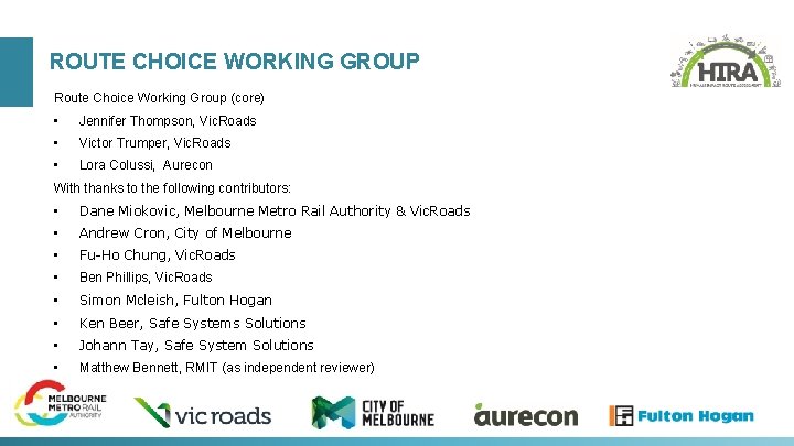 HUMAN IMPACT ROUTE ASSESSMENT IDENTIFYING RISKS TO VULNERABLE