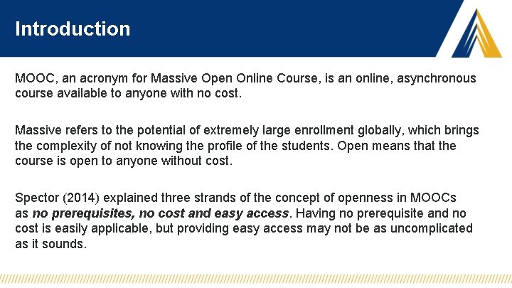 Developing an Accessible MOOC to Teach ICT Accessibility
