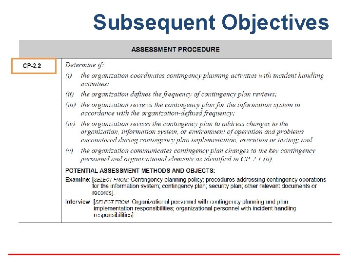 FITSPA Module 5 Security Assessments Leadership Security control
