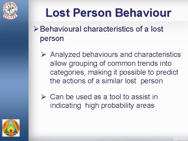 Team Leader Training Lost Person Behaviour Ontario Search