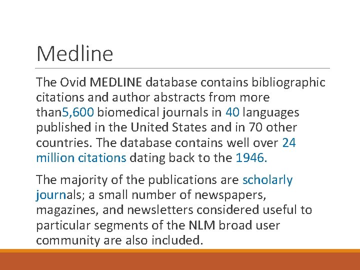 Core databases of health sciences TZCHIU TMU EDU