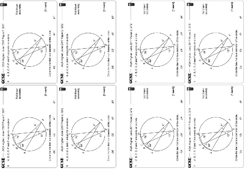 Circle Theorems Mixed Higher GCSE Questions AQA These