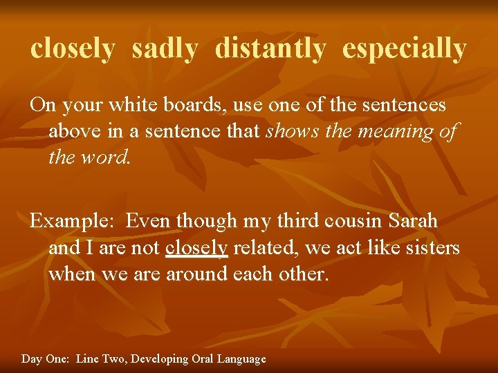 Tree of Life Word Analysis The Big Idea