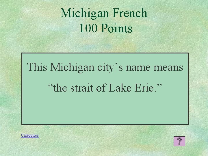 Bienvenue au Jeopardy luniversit du Michigan De Couleurs