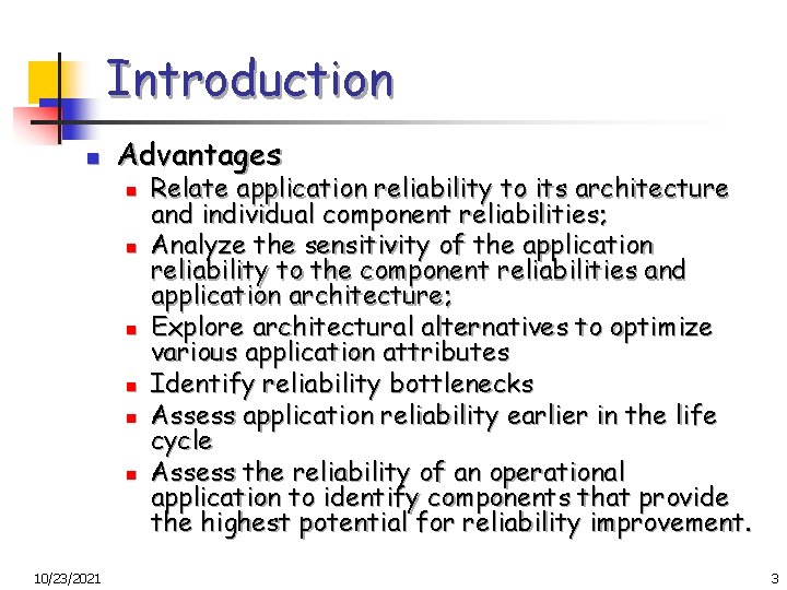 ArchitectureBased Software Reliability Analysis Overview and ...