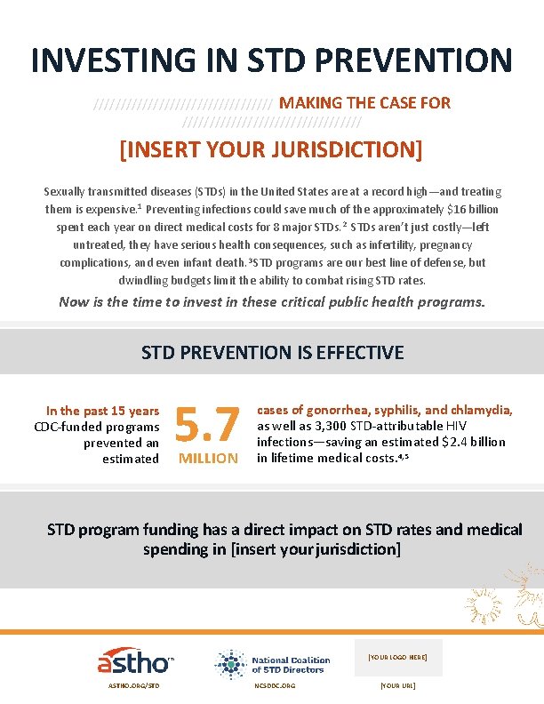 INVESTING IN STD PREVENTION MAKING THE CASE FOR
