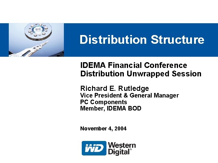 Distribution Structure IDEMA Financial Conference Distribution ...