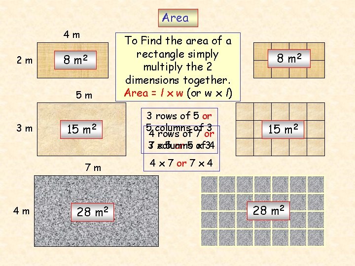 Area and Volume You will be able to