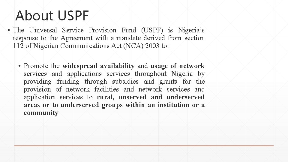 The Mandates of Nigerian Communications Commission Prof Garba