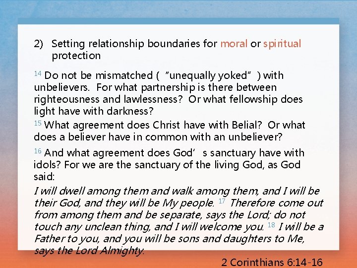 Setting relationship boundaries 1 for physical or emotional
