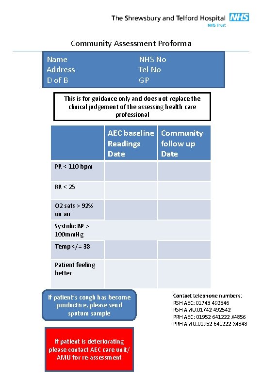 Ambulatory Emergency Care Community Acquired PneumoniaLower Respiratory ...