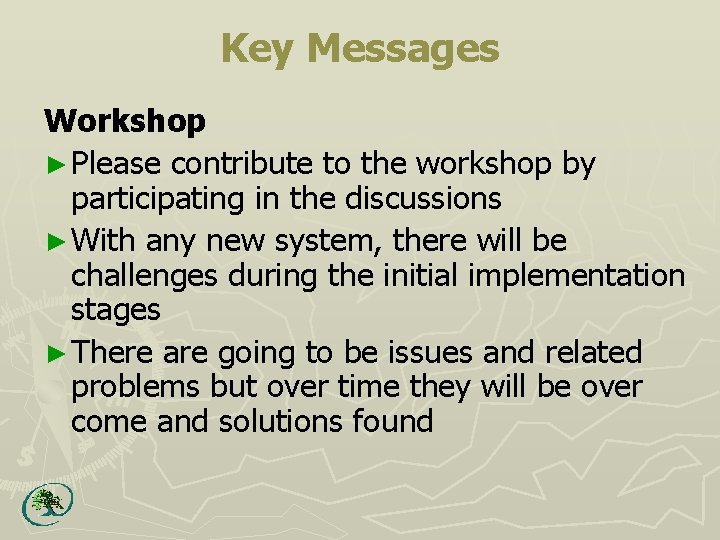 Welcome to the Workshop ESF B C Forest