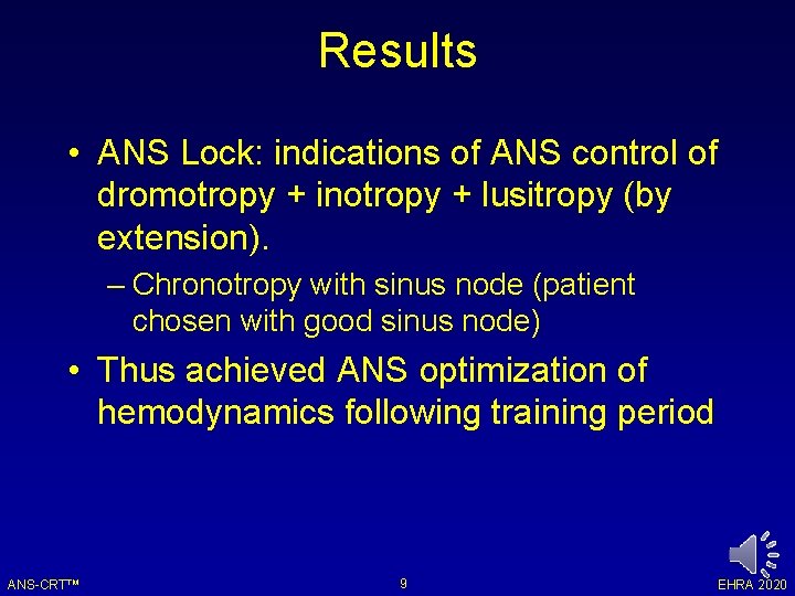 Autonomic Nervous System ANS Optimized Cardiac Resynchronization Therapy