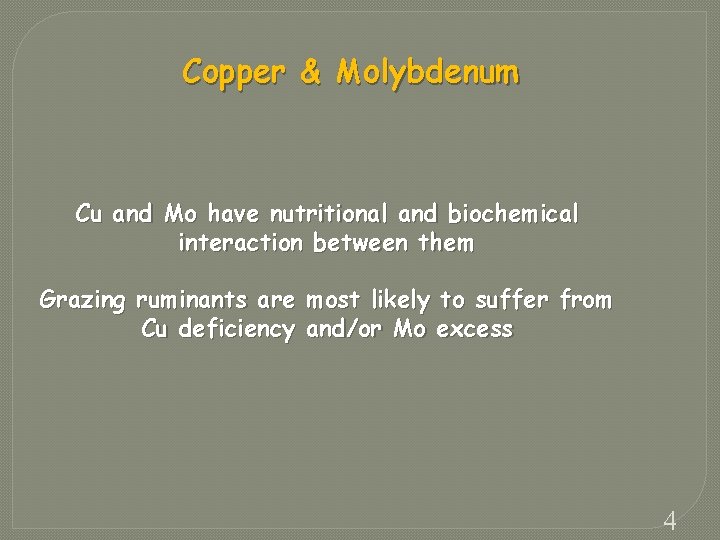 Copper Molybdenum 1 Copper Molybdenum Metabolism Function Requirement