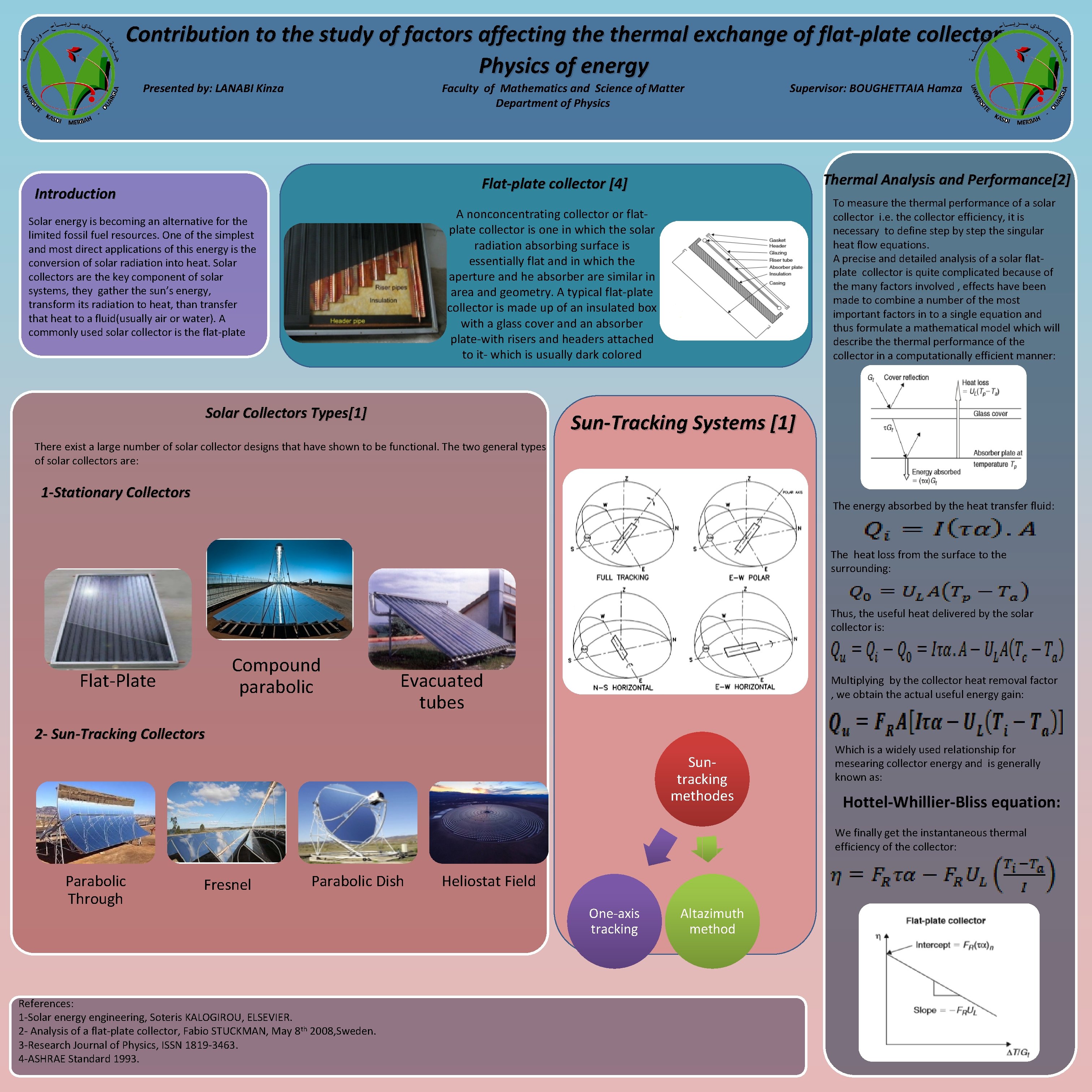 Contribution to the study of factors affecting thermal