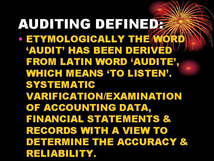 A BRIEF REPRESENTATION ON INTERNAL AUDIT SYSTEM OF