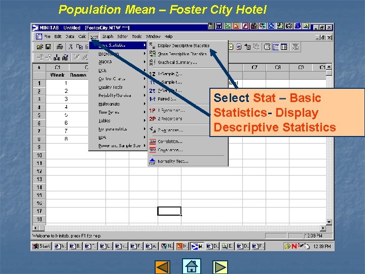 Guide to Using Minitab 14 For Basic Statistical