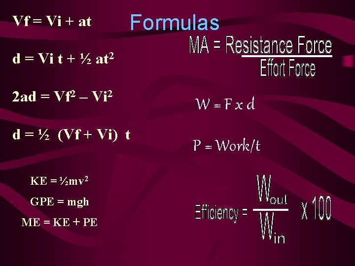 Simple Machines Device that makes doing work easier