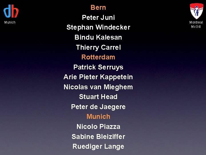 Munich Montreal Mc Gill BernRotterdamMunich Propensity Analysis SVR