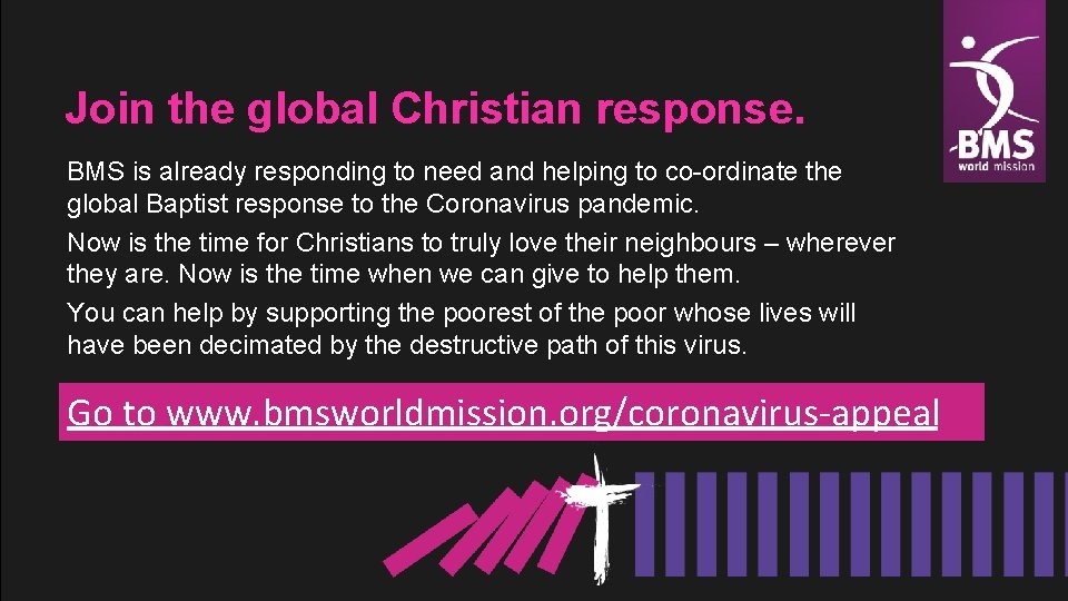 Pray with BMS World Mission for the global