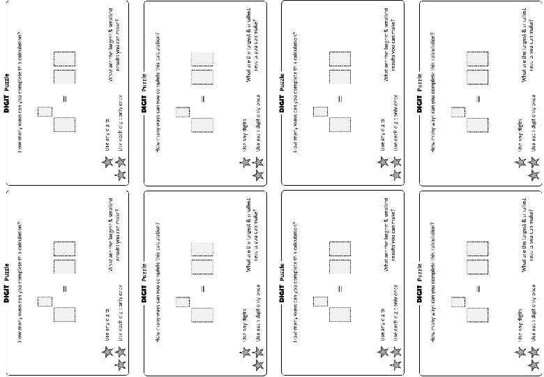 Indices Introduction Digit Puzzle This activity is designed