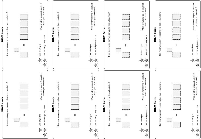 Indices Introduction Digit Puzzle This activity is designed