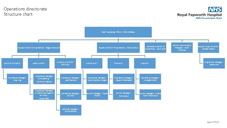 Chief Executive Officer directorate Structure chart Chief Executive