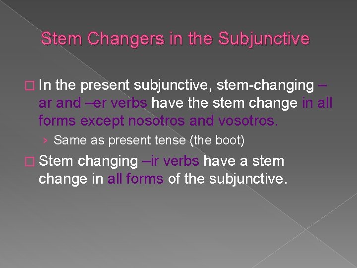 El Modo Subjuntivo The Subjunctive Mood Los Modos