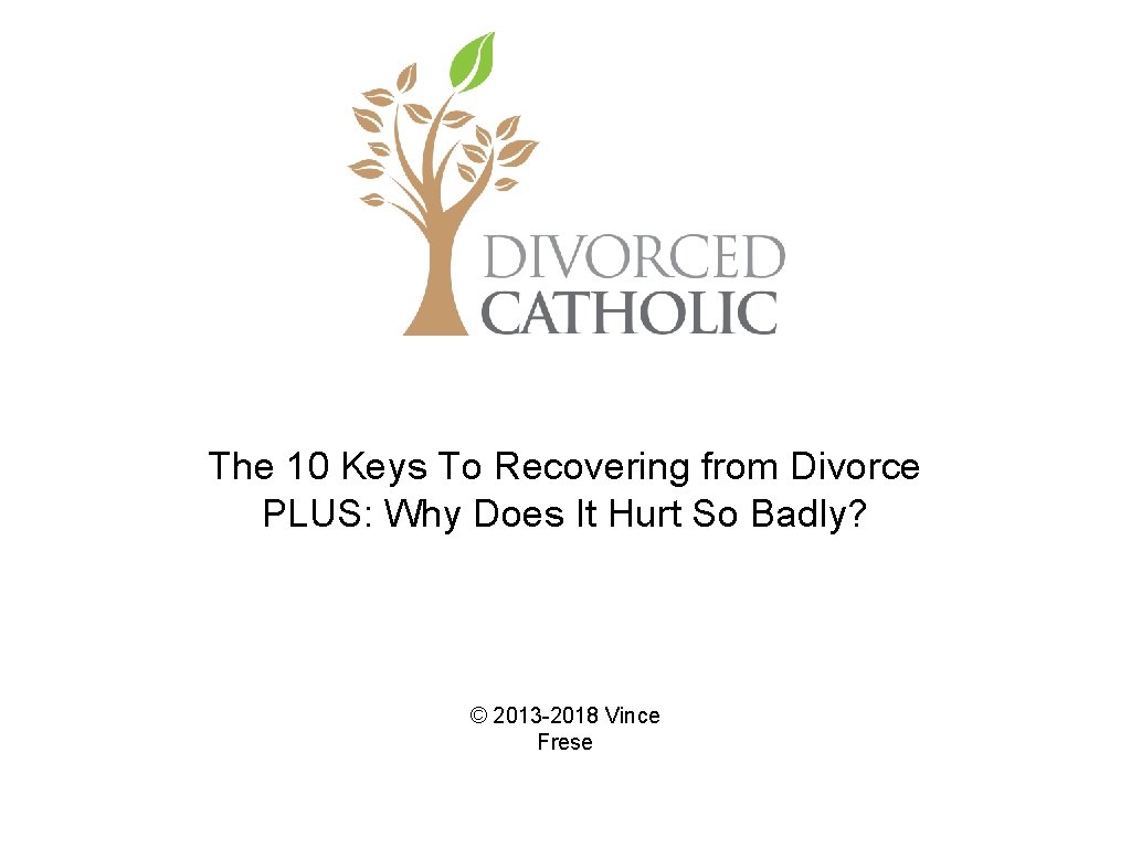 The 10 Keys To Recovering from Divorce PLUS