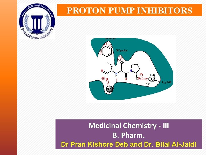 PROTON PUMP INHIBITORS Medicinal Chemistry III B Pharm