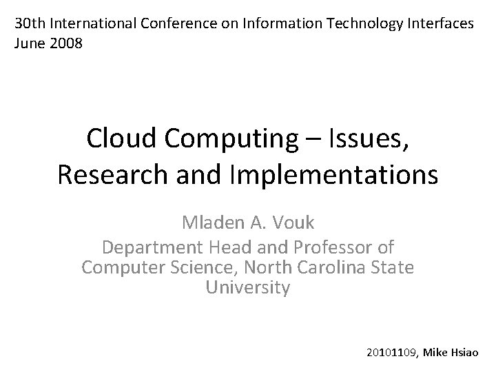 30 th International Conference on Information Technology Interfaces