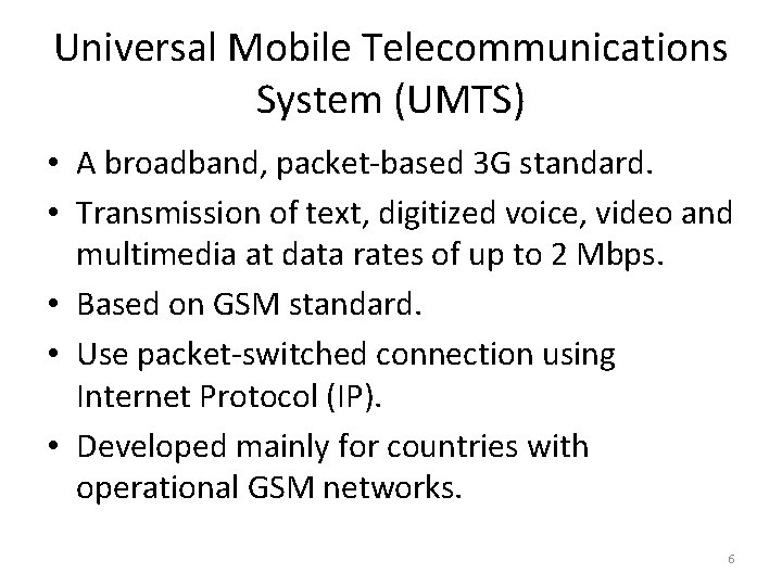 3 GThird Generation Wireless EECS 4215 Mobile Communications