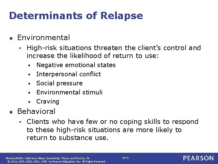 CHAPTER 10 Retaining Sobriety Substance Abuse Counseling Theory
