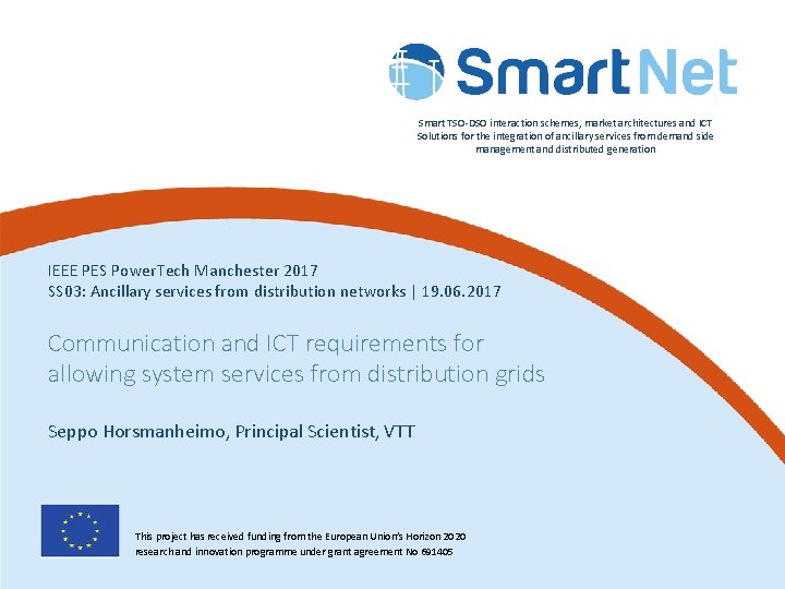 Smart TSODSO interaction schemes market architectures and ICT