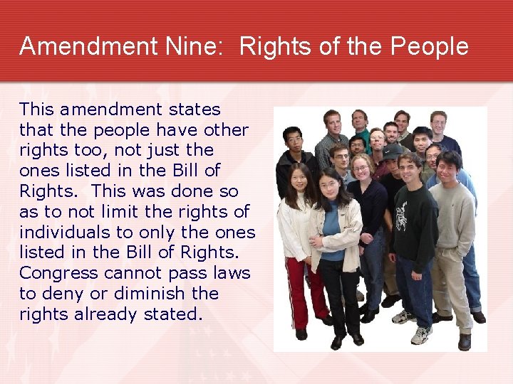 Bill of Rights Classifying your rights Bill of