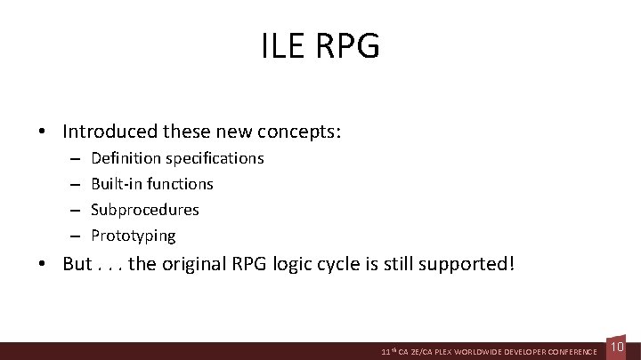 ILE and Service Programs An explanation 11 th