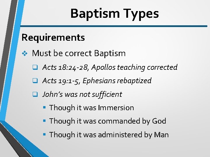 Baptism Types Eph 4 3 6 Baptism Types