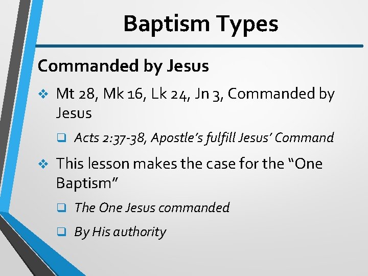 Baptism Types Eph 4 3 6 Baptism Types