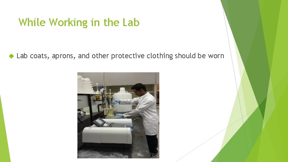 Chemistry Basic Lab Safety Doing Things SAFELY is