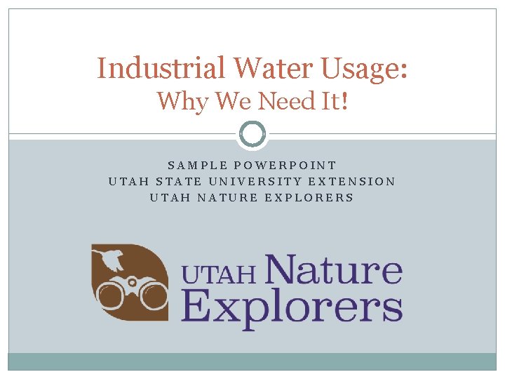 Industrial Water Usage Why We Need It SAMPLE