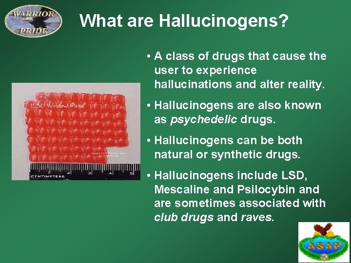 Hallucinogens Learning Objectives Identify the different types of