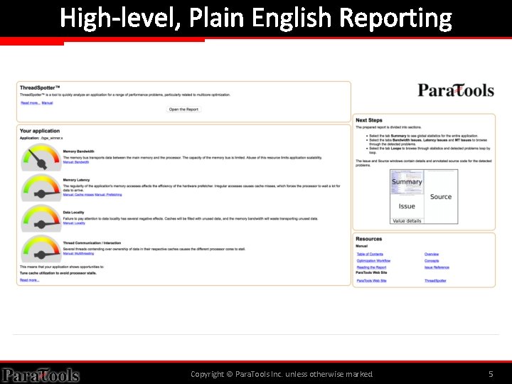 Introduction to Para Tools Thread Spotter Para Tools