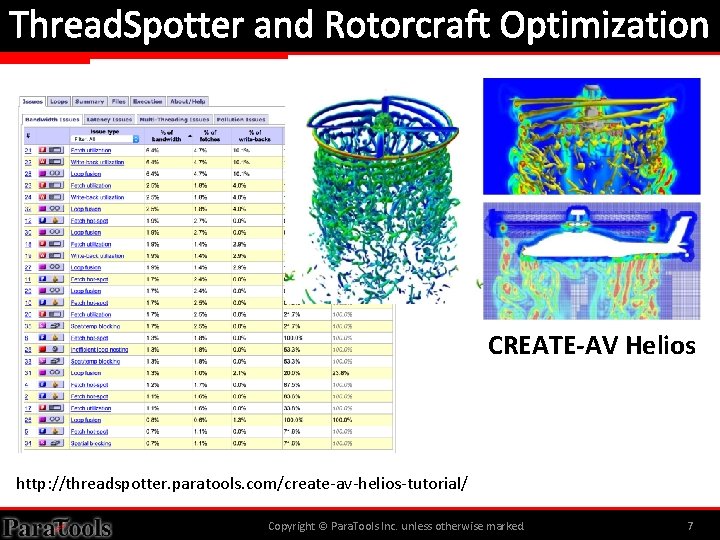 Introduction to Para Tools Thread Spotter Para Tools