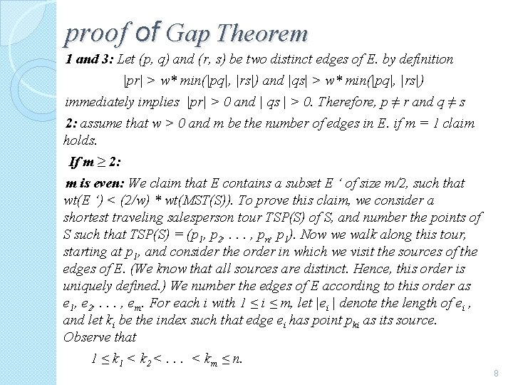 Chapter 6 Geometric Analysis The Gap Property By