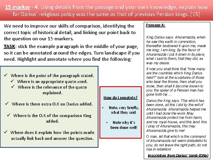 Darius I Feedback Lesson Darius assessment Follow Up