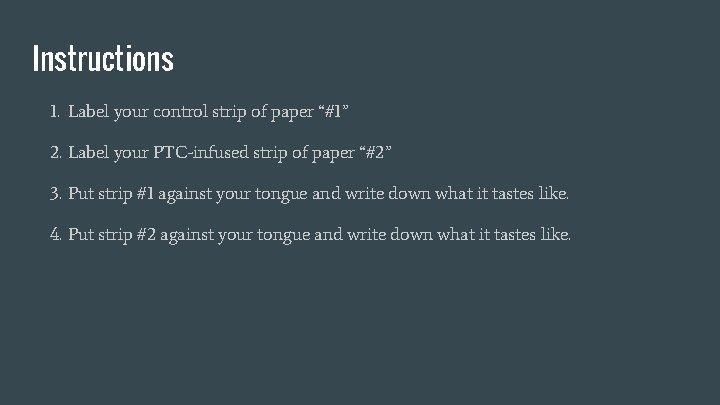 PTC Can you taste it A learning activity