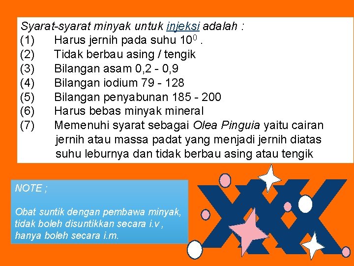 Injeksi Bahanbahan tambahan Injeksi adalah sediaan steril yang