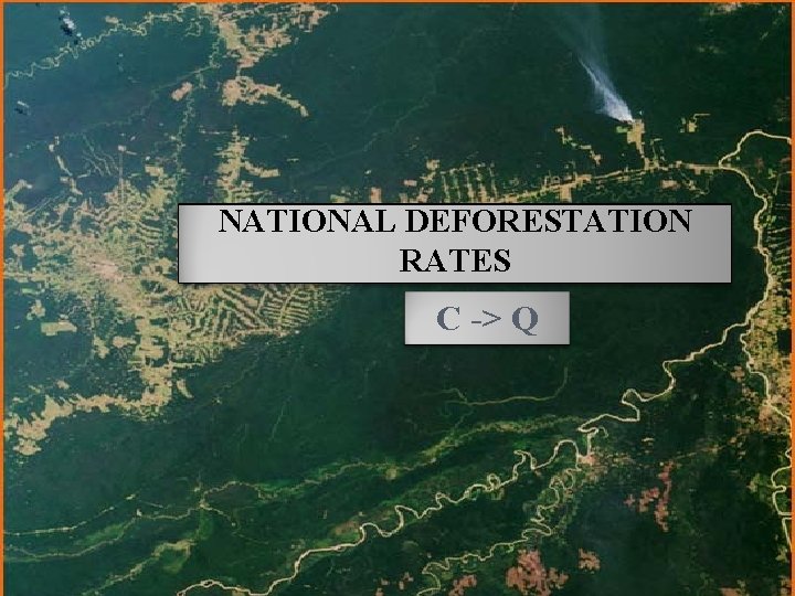 NATIONAL DEFORESTATION RATES C Q TYPE OF STUDY