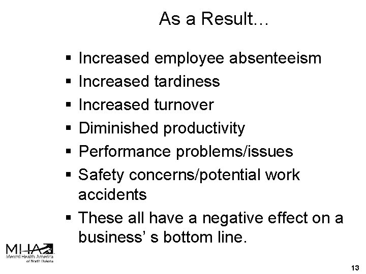 www mhand org Mental Health at Work Objectives